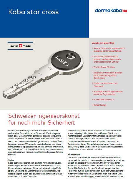 Kaba Star Cross - E. Feldmann AG